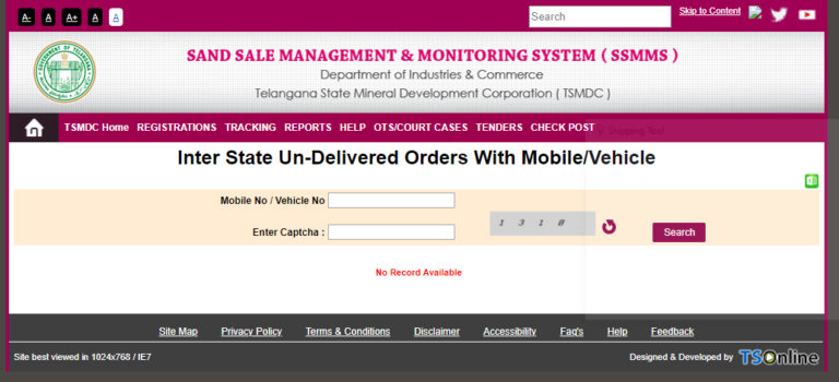 TS Sand Booking 2025: (SSMMS) Online Registration & Login, Track Order