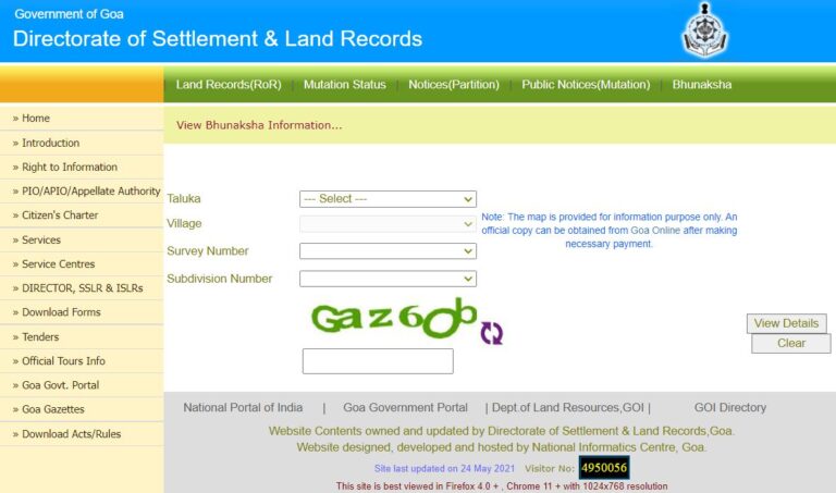 Goa Land Records 2025: Check Survey Plan/ Mutation Online, Form Download